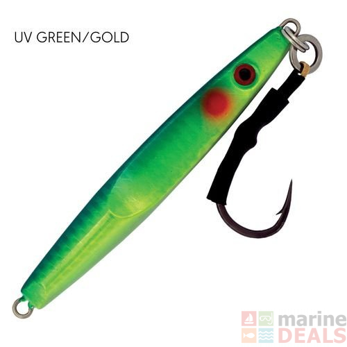 Buy Black Magic Flutter Slow Pitch Jig 150g UV Green Gold Online At
