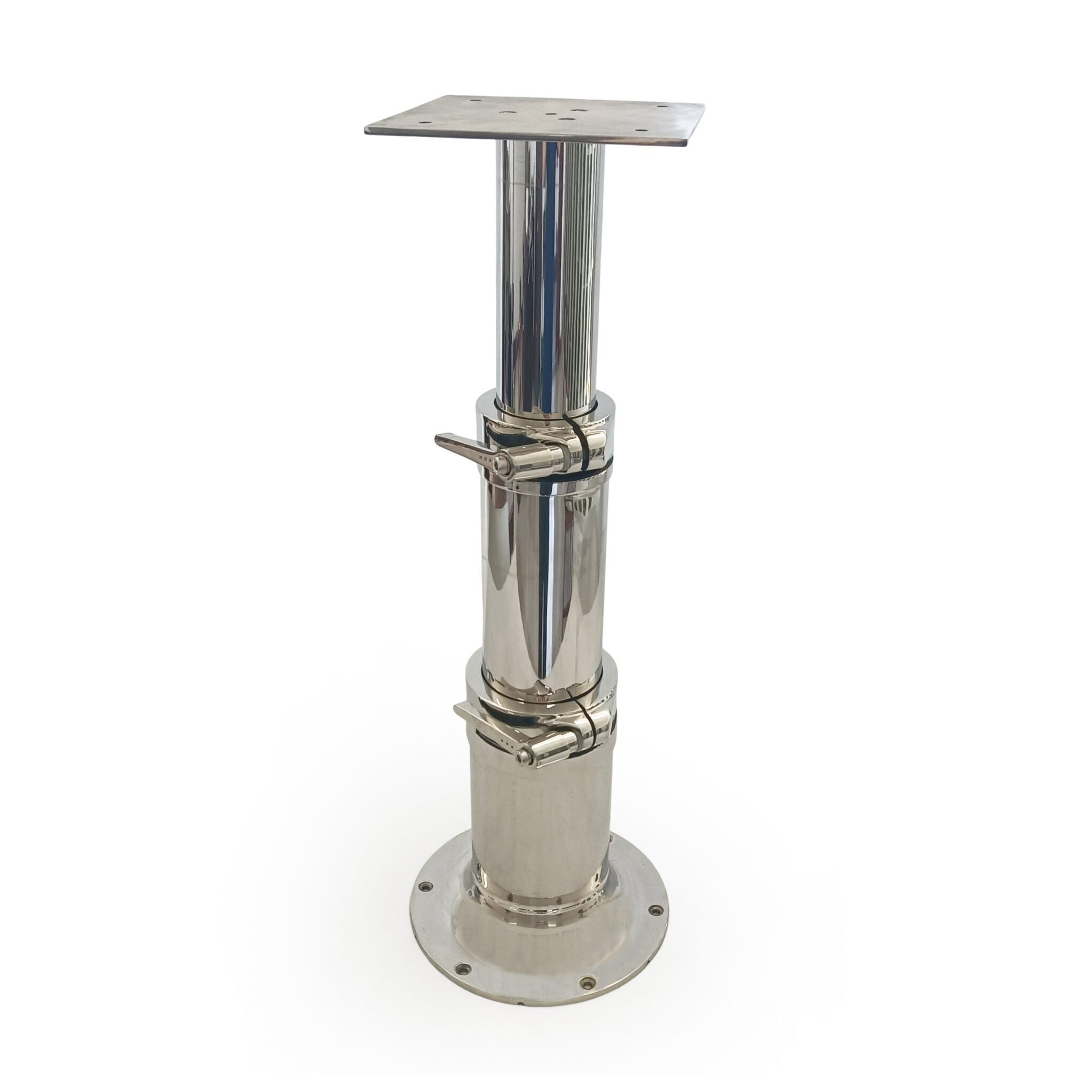 3 Stage Lever Handle Stainless Steel Pedestal - Boat Tables - Boating