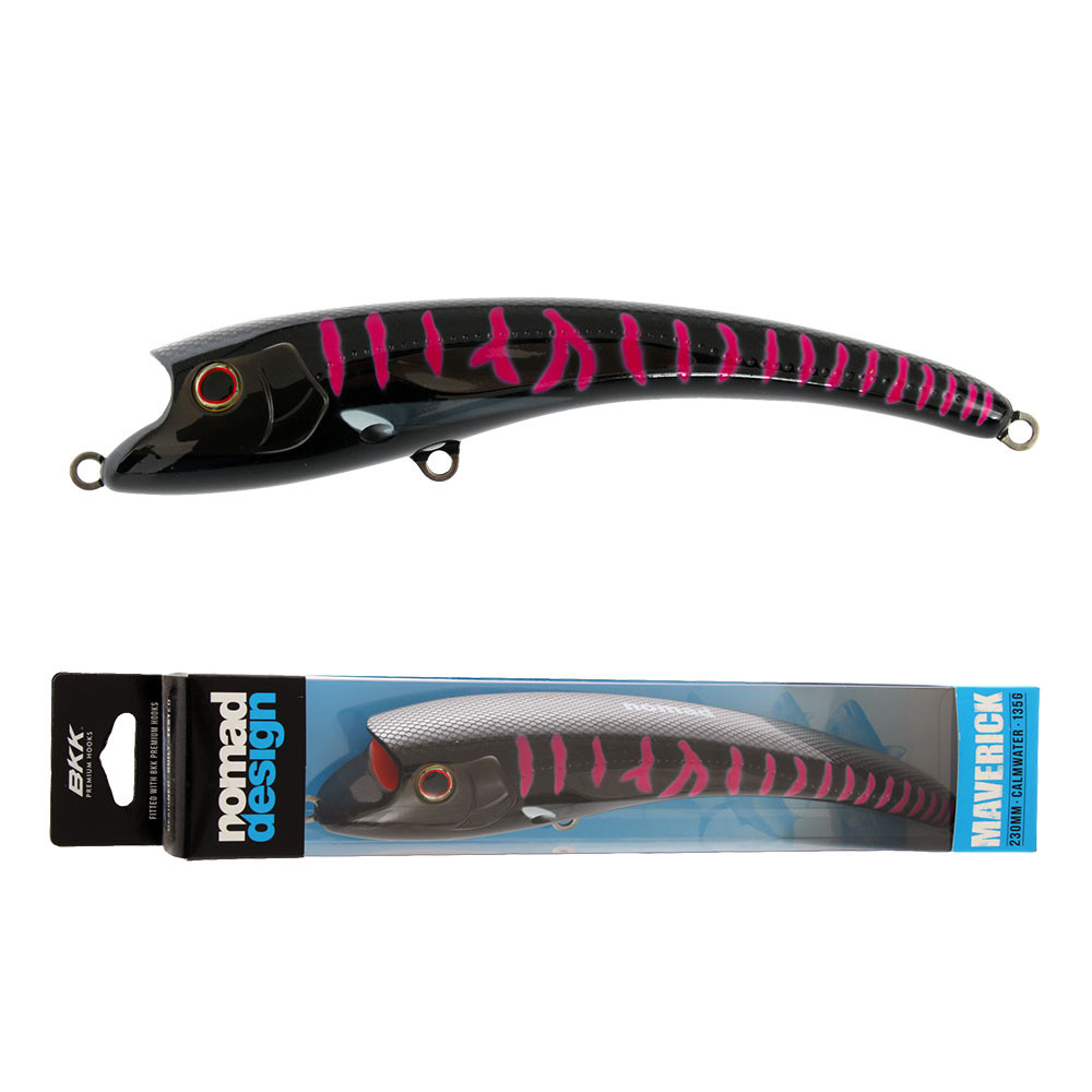 Buy Nomad Design Maverick Topwater Lure 230mm 135g Black Pink Mackerel ...