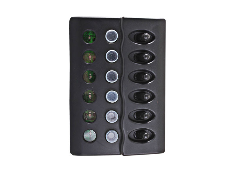 Buy LED 6-Way Switch Panel with 15A Circuit Breakers online at Marine ...
