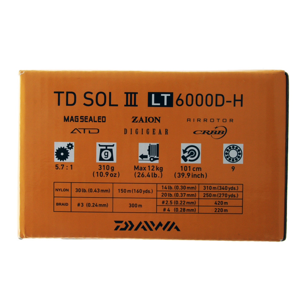 Buy Daiwa TD Sol III LT 6000 Spinning Reel online at Marine-Deals.co.nz