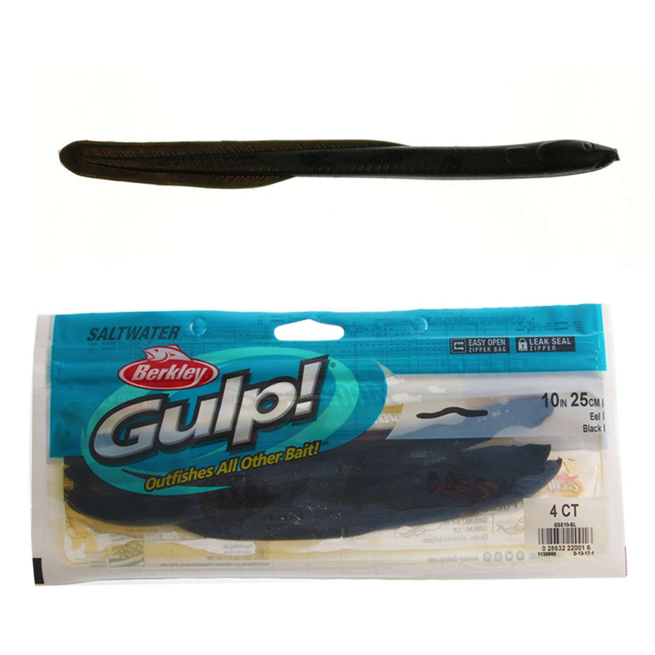 Buy Berkley Saltwater Eel Soft Bait 10in/25cm Black online at Marine ...
