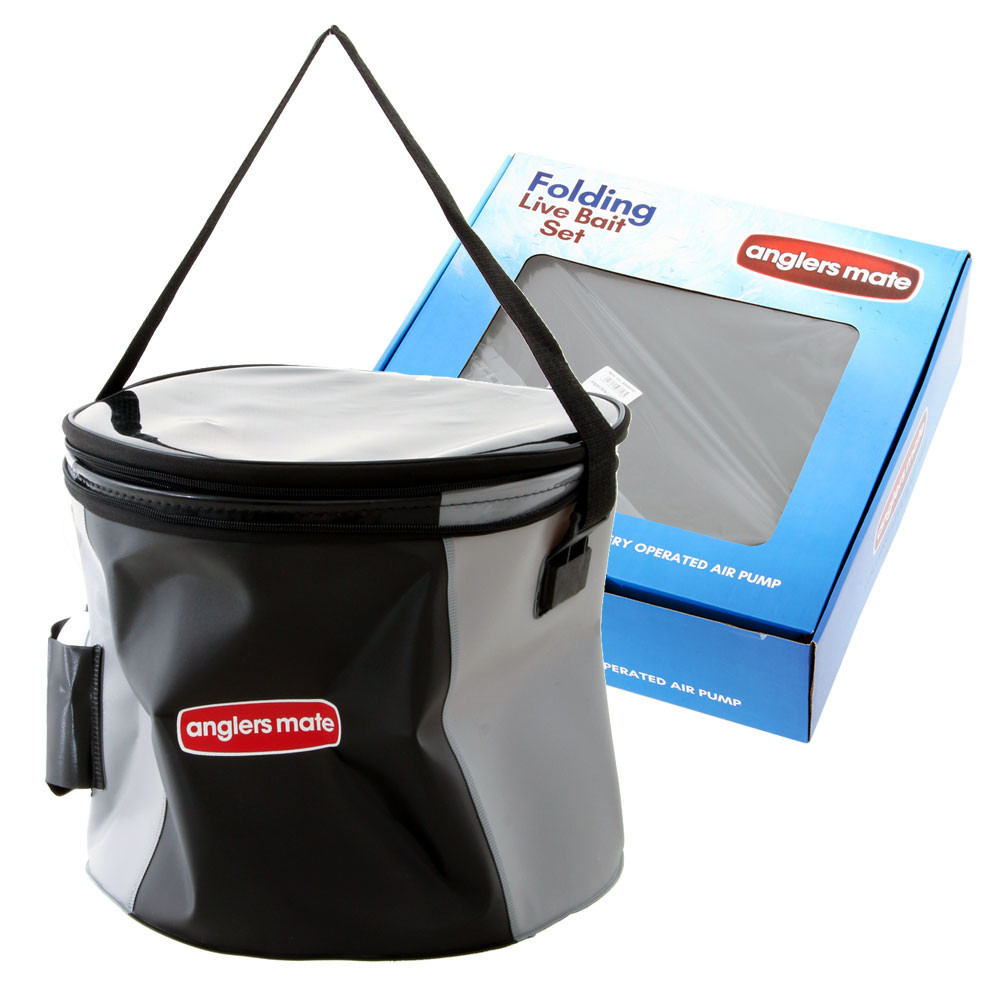 Buy Anglers Mate Collapsible Live Bait Bucket Set 10L online at Marine ...