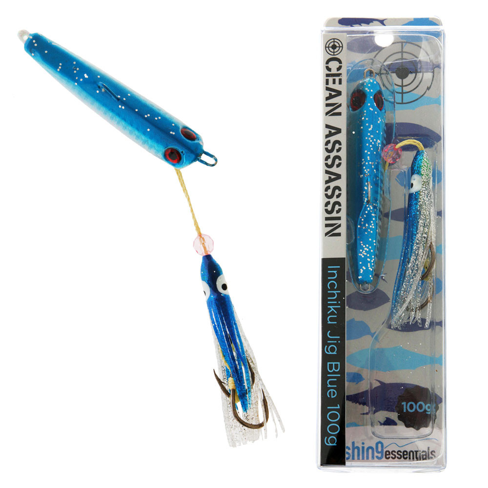 Buy Ocean Assassin Inchiku Jig Blue 100g online at Marine-Deals.co.nz