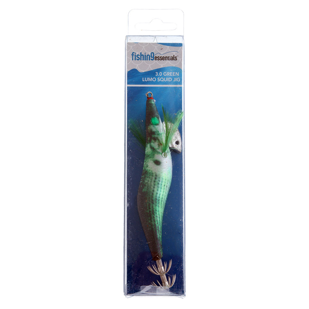 Buy Fishing Essentials Lumo Squid Jig Size 3 15g Green online at Marine ...