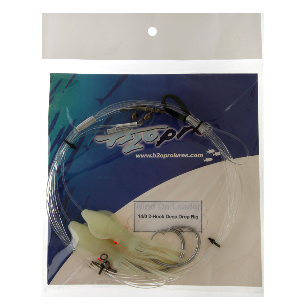 Buy H2o Pro 2-Hook Lumo Squid Deep Dropper Rig 14/0 online at Marine ...