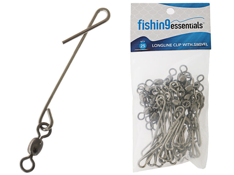 Buy Fishing Essentials Longline Clip with Swivel Qty 25 online at ...