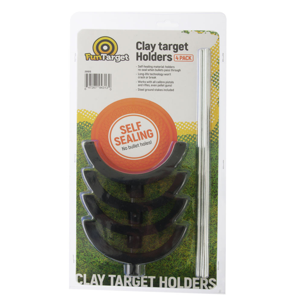 Fun Target Clay Target Holder 4-Pack - Target Shooting - Hunting
