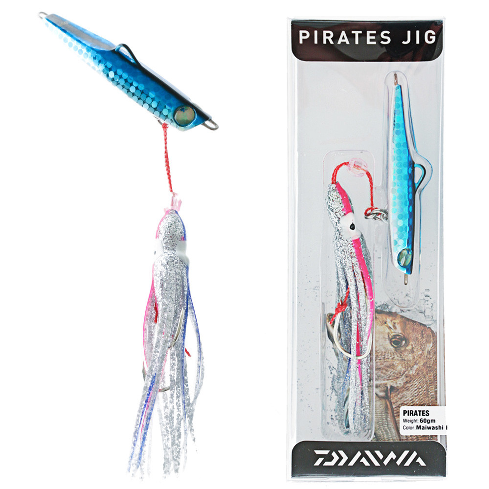 Buy Daiwa Pirates Inchiku Jig Maiwashi Blue 80g online at Marine-Deals ...