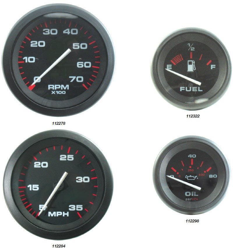 Buy Veethree Instruments Black Amega Domed Gauges online at Marine ...