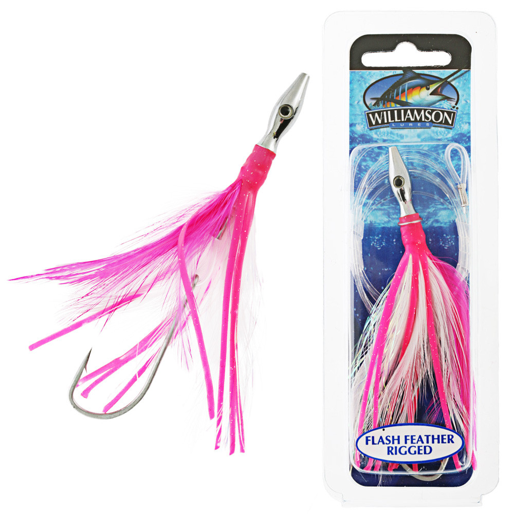 Buy Williamson Flash Feather Rigged Tuna Lure 4in Pink White online at ...
