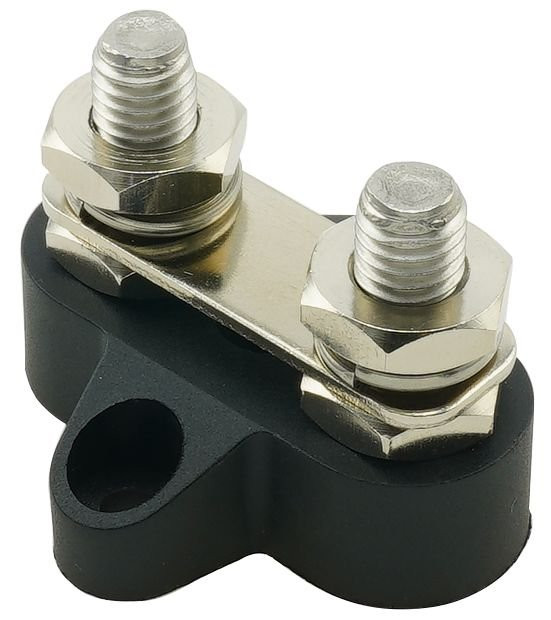 Buy BLA Insulated Dual Terminal Stud 8mm Black online at Marine-Deals.co.nz
