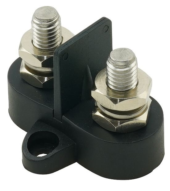 BLA Insulated Dual Isolated Terminal Stud 8mm Black - Electrical ...