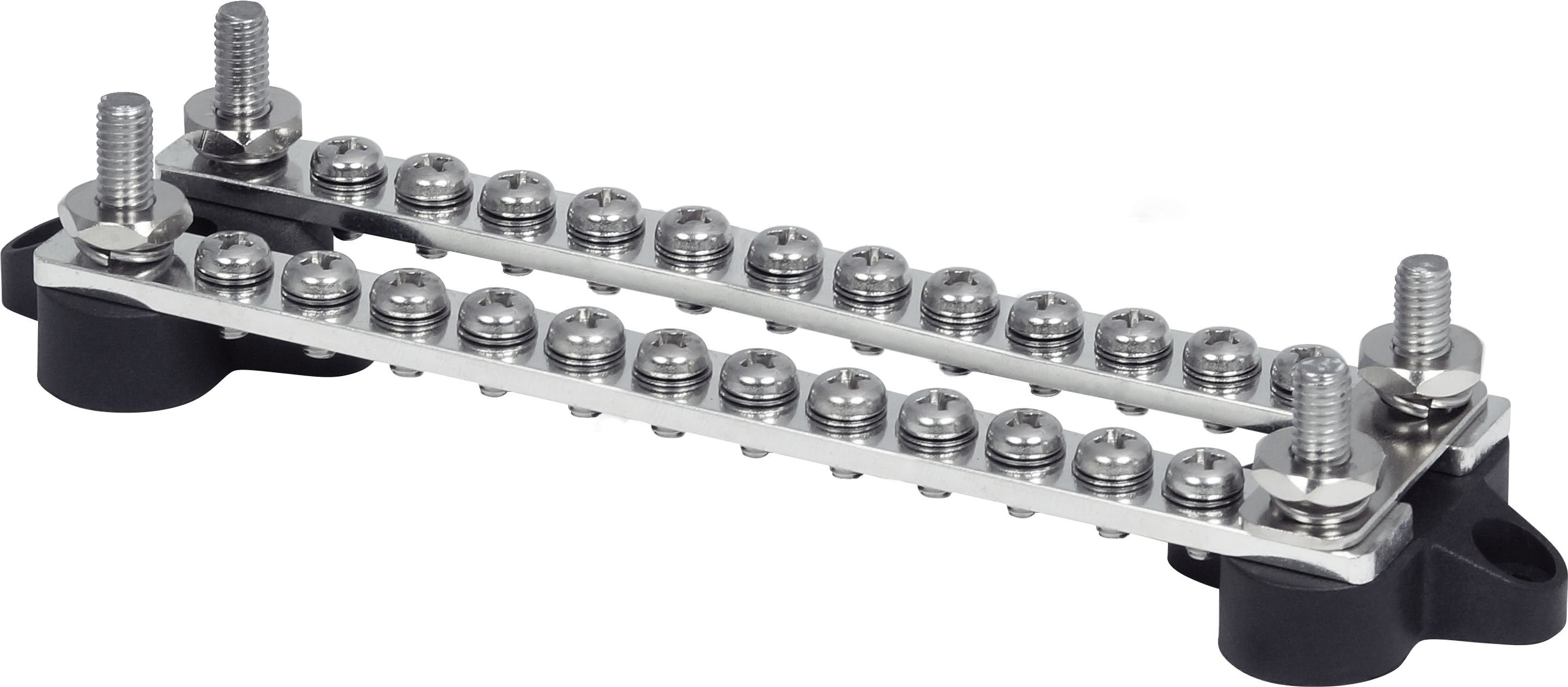 Buy BLA 12-Way Dual Brass Bus Bar with Cover online at Marine-Deals.co.nz