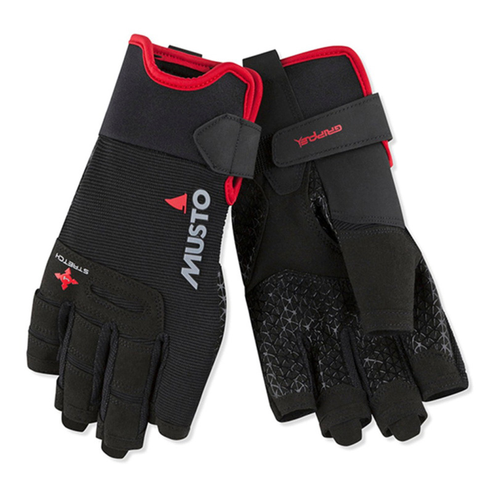 Musto Performance Short Finger Gloves Black Size XL - Gloves - Sailing ...