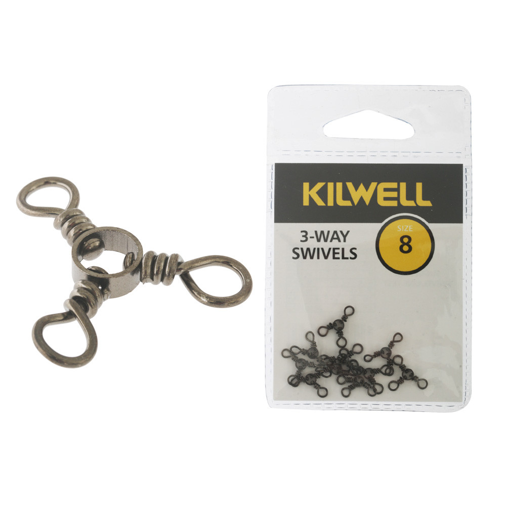 Buy Kilwell 3 Way Swivel Size 8 11-15kg Qty 10 online at Marine-Deals.co.nz