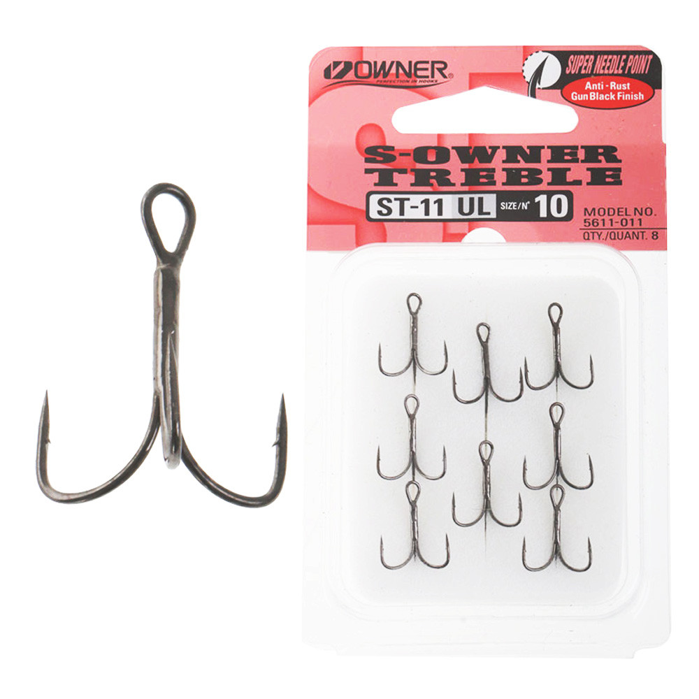 Buy Owner ST-11 Stinger Treble Hooks Size 10 Qty 8 online at Marine ...