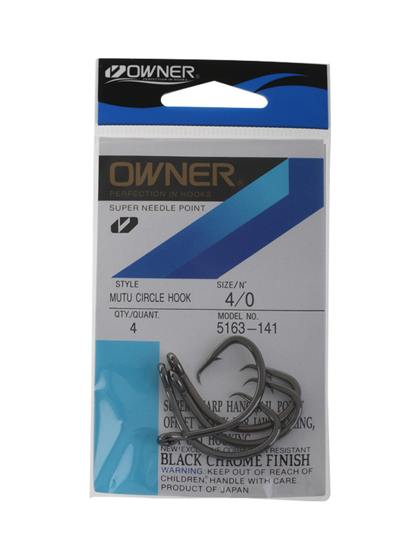 Buy Owner Mutu Circle Hooks 4/0 Qty 4 online at Marine-Deals.co.nz