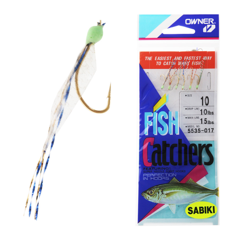 Buy Owner Sabiki Bait Catcher Rig Mackerel with Lumo Bead Size 10 ...