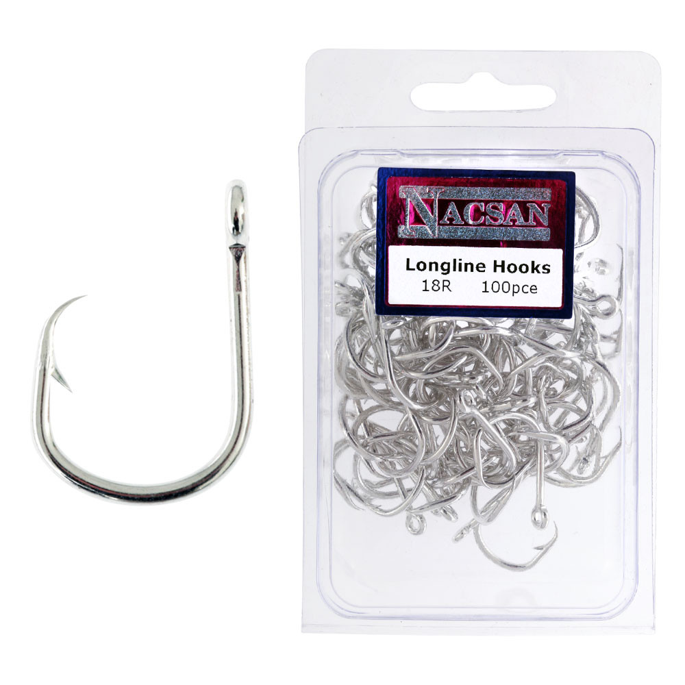 Buy Nacsan Longline Hooks Size 18 Bulk Pack Qty 100 online at Marine ...