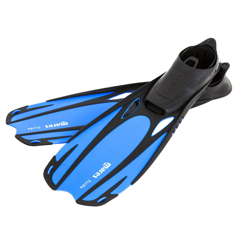 Mares Fluida Adult Dive Fins Blue US5/6 - Fins - Diving & Snorkeling