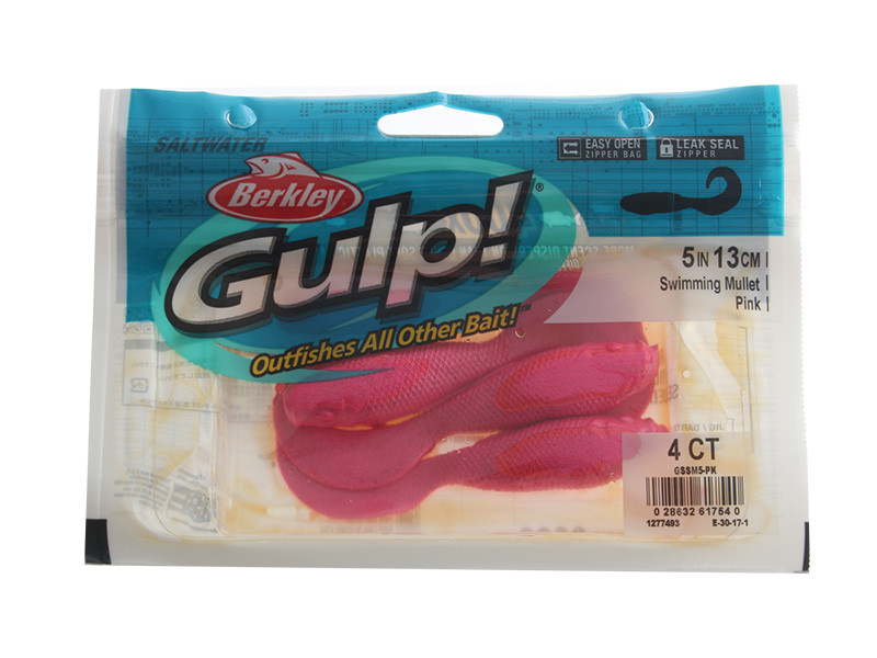Buy Berkley Gulp Swimming Mullet Soft Bait 13cm Qty 4 Pink online at ...