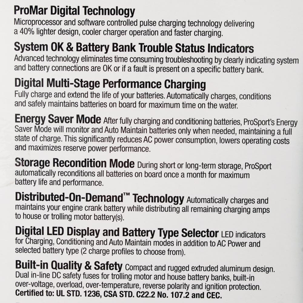 Buy Mastervolt AGM Battery and ProMariner ProSport Charger with Cables ...