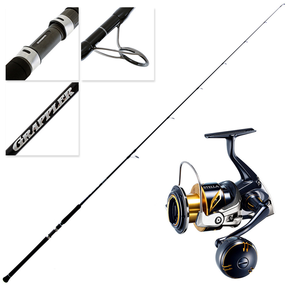 Buy Shimano Stella 6000 SW HGC Grappler Type C S80M Topwater Spin Combo ...