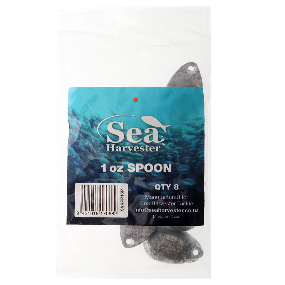 Buy Sea Harvester Spoon Sinkers 1oz Qty 8 online at Marine-Deals.co.nz