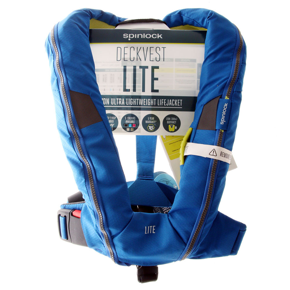 Spinlock Deckvest LITE 170N Inflatable Life Jacket Pacific Blue - Used ...