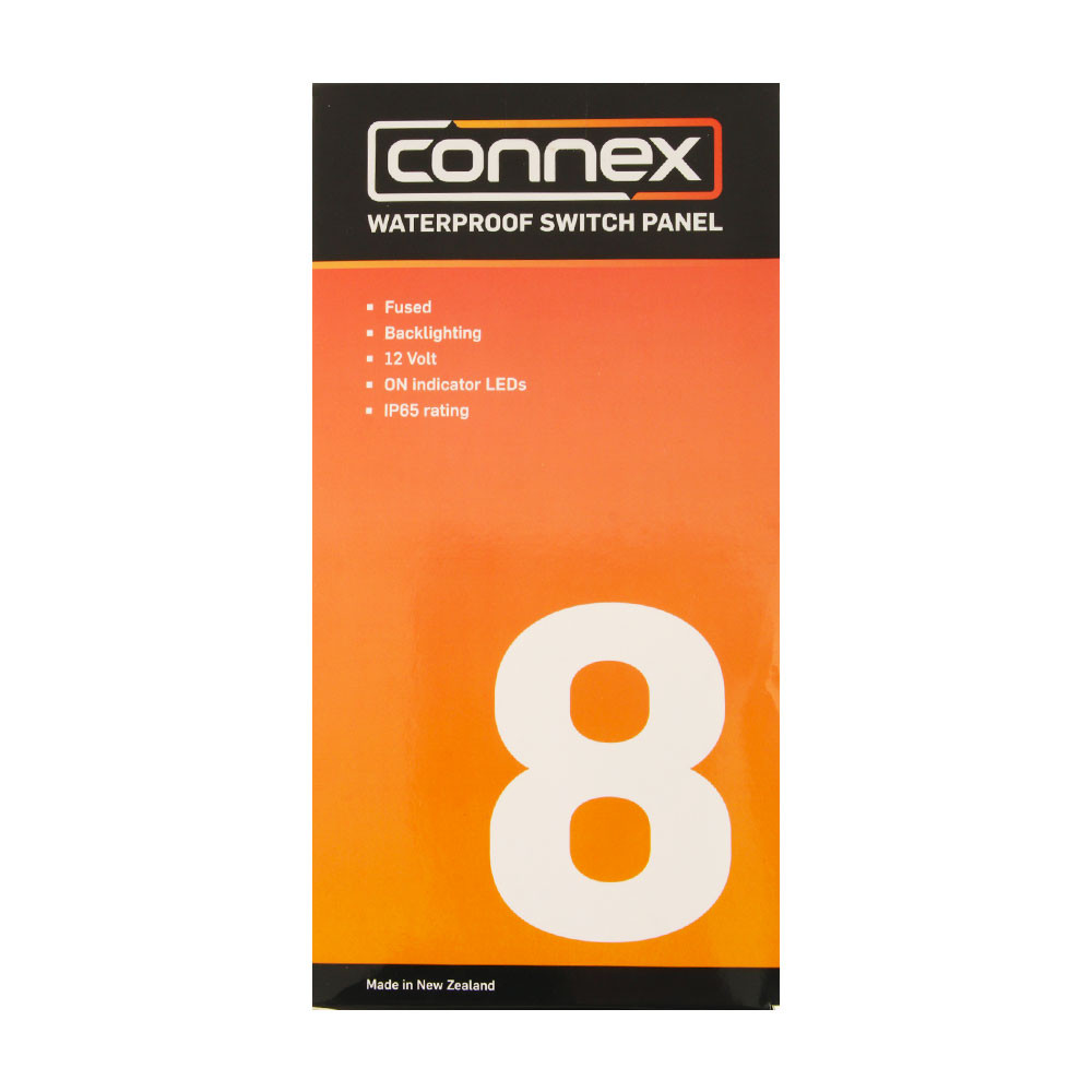 Buy Connex 8 Way Backlit Marine Switch Panel online at Marine-Deals.co.nz