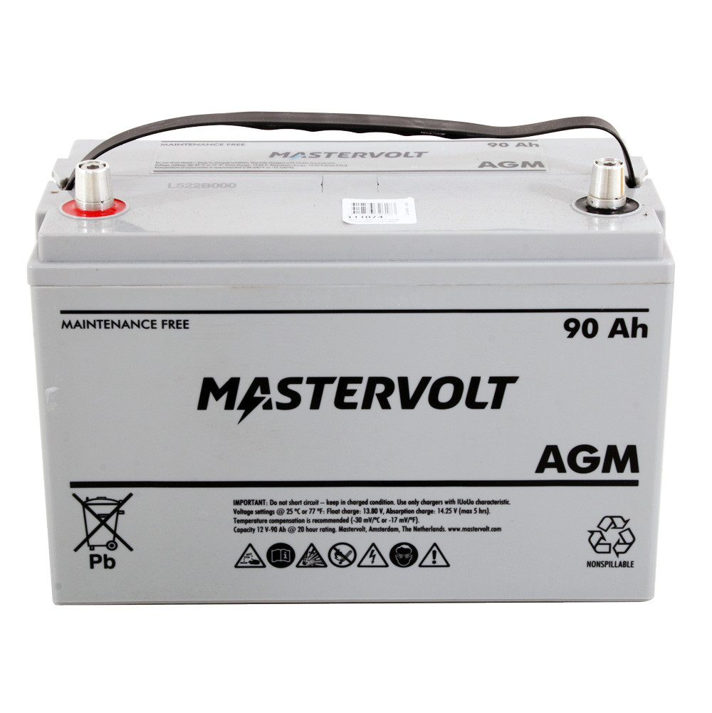 Buy Mastervolt AGM Battery with ProMariner ProSport Charger 90Ah 12V ...