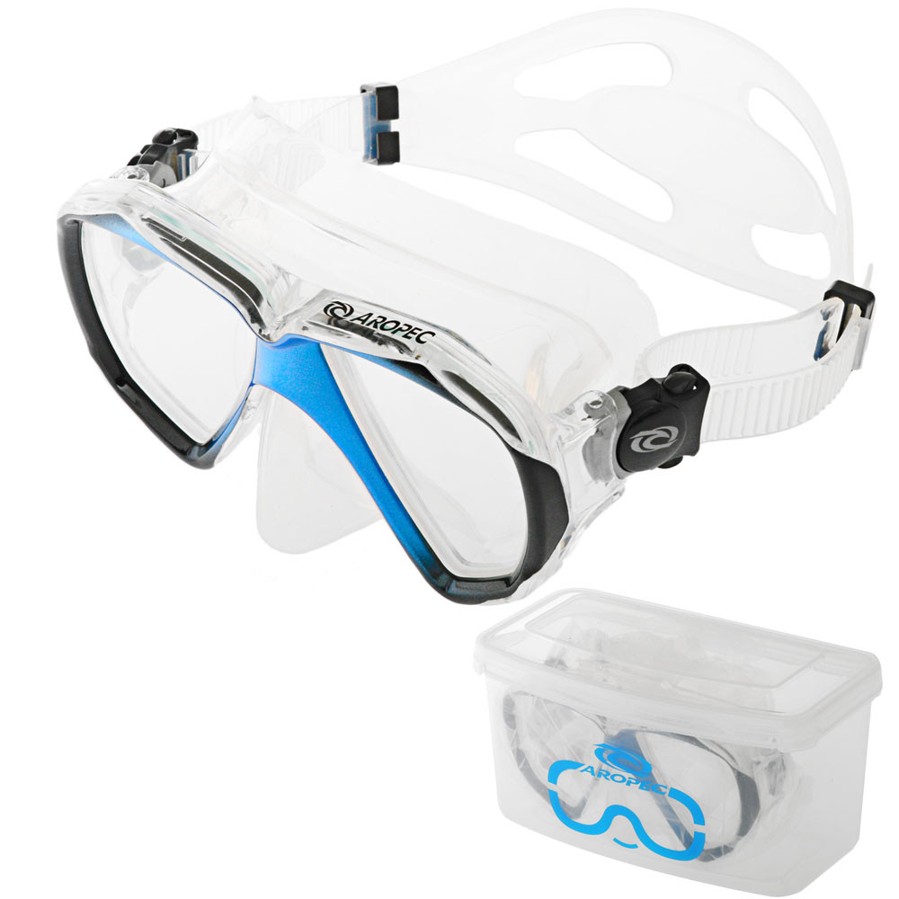 Buy Aropec M2 Silicone Dive Mask Blue online at Marine-Deals.co.nz
