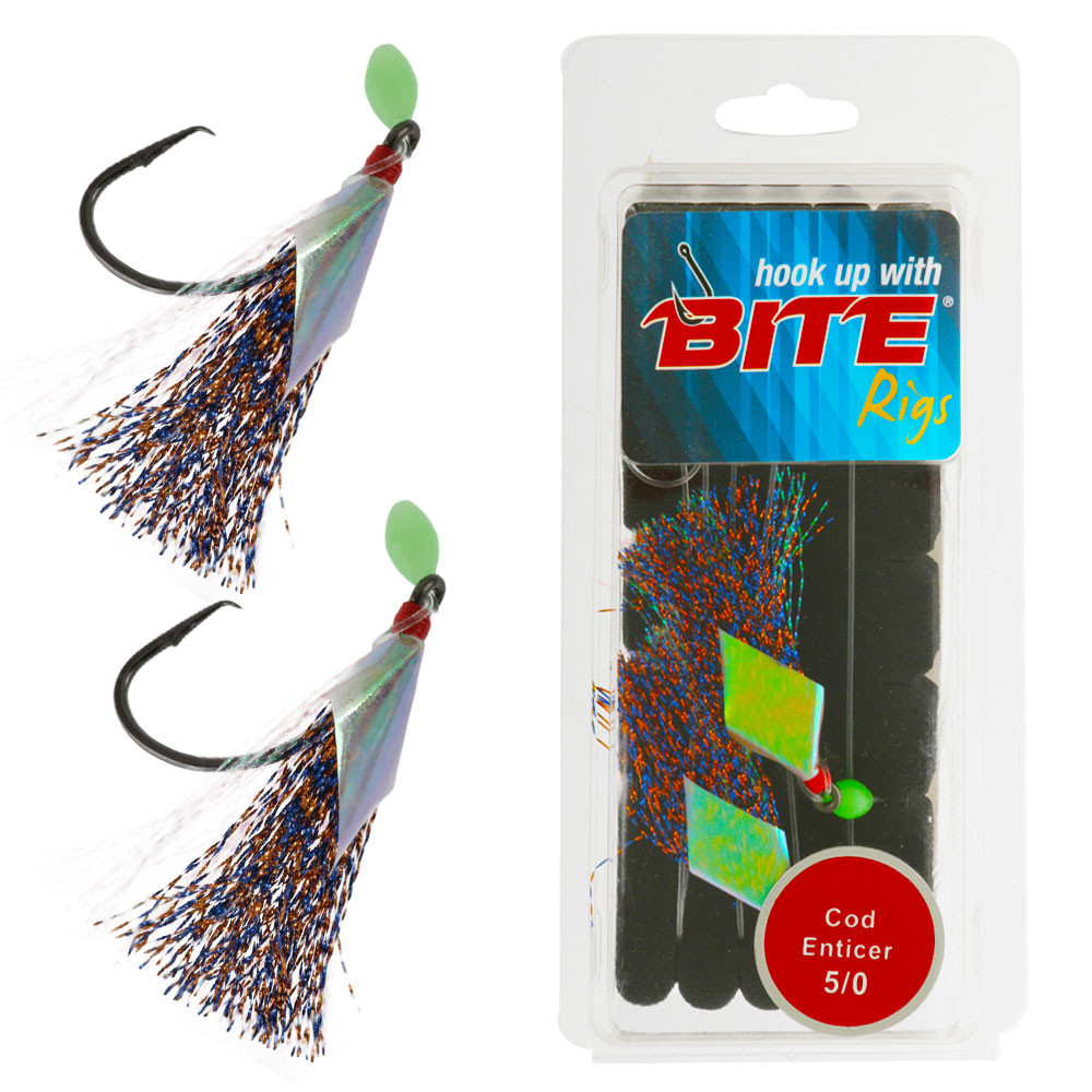 Buy Bite Cod Enticer Flasher Rig 2-Hook 5/0 online at Marine-Deals.co.nz