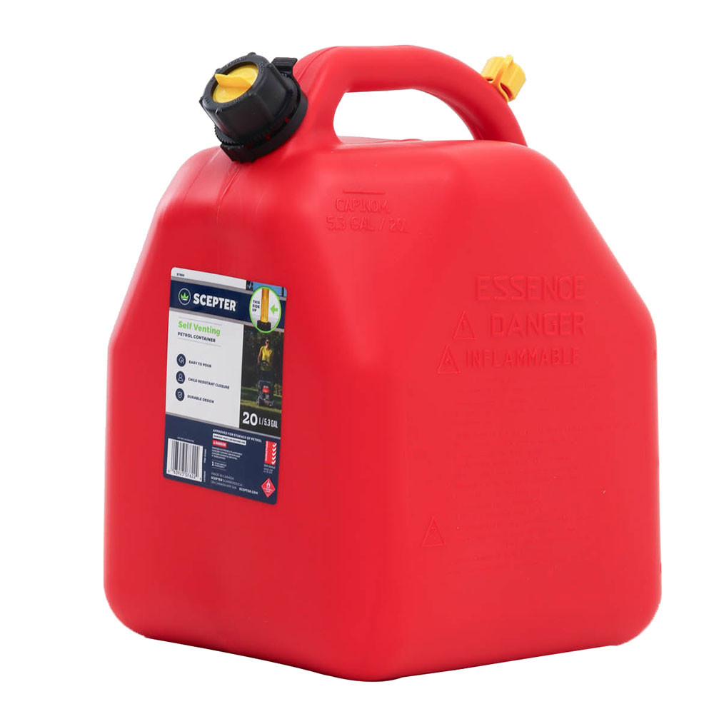 Buy Scepter Petrol Jerry Can Squat Style Red 20L online at Marine-Deals ...