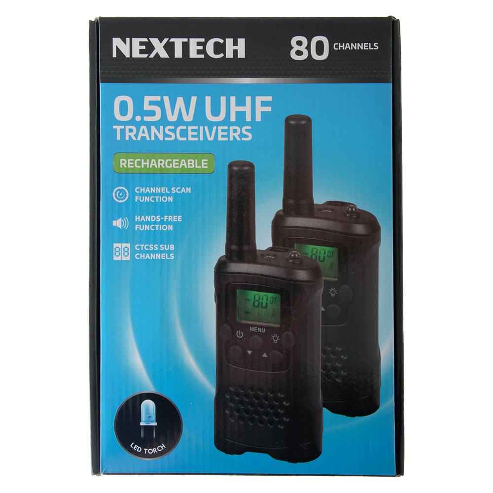 Buy NEXTECH Rechargeable UHF Transceiver Twin Pack 0.5W online at ...