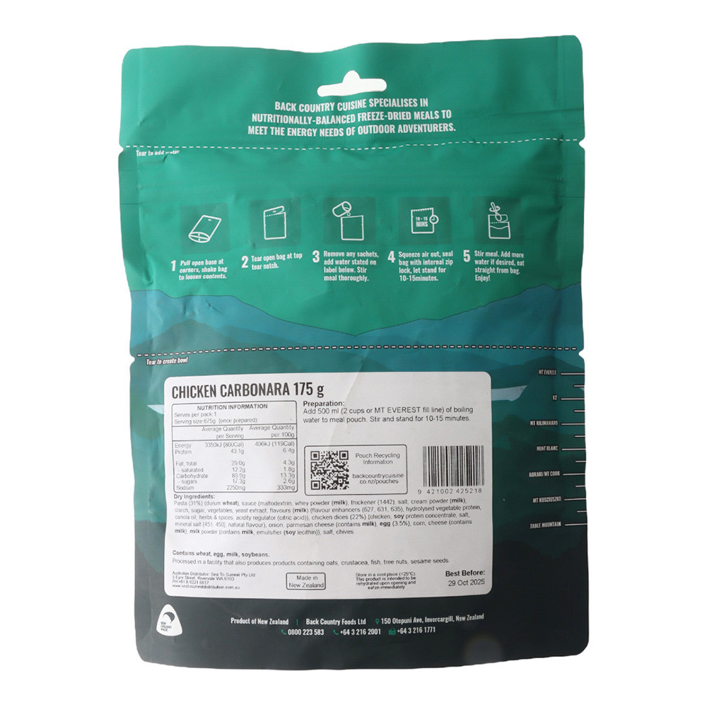 Buy Back Country Cuisine Chicken Carbonara 2 Serve online at Marine ...