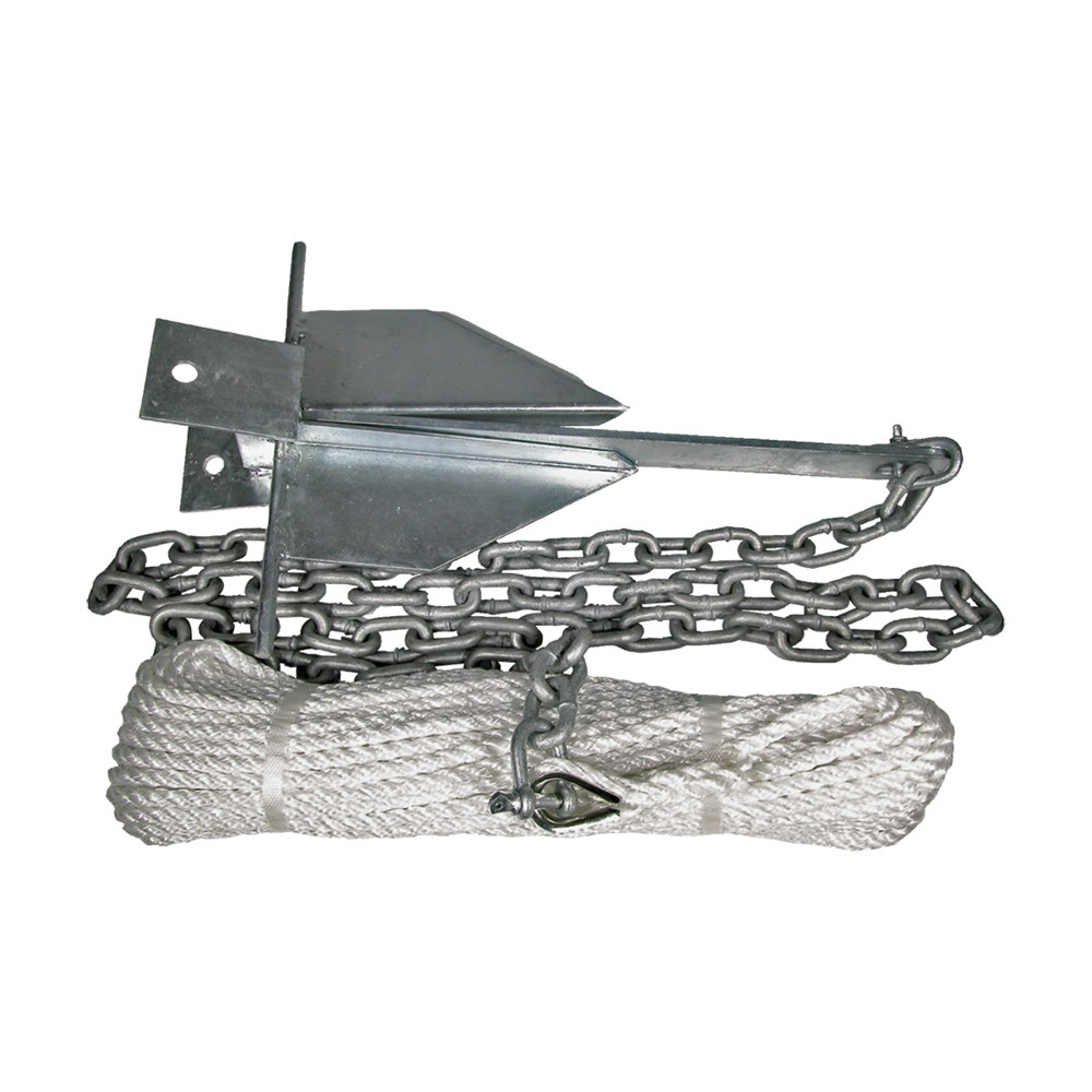 Buy BLA Galvanised Sand Anchor Kit 4.5kg with 50m x 10mm Rope and 4m x ...