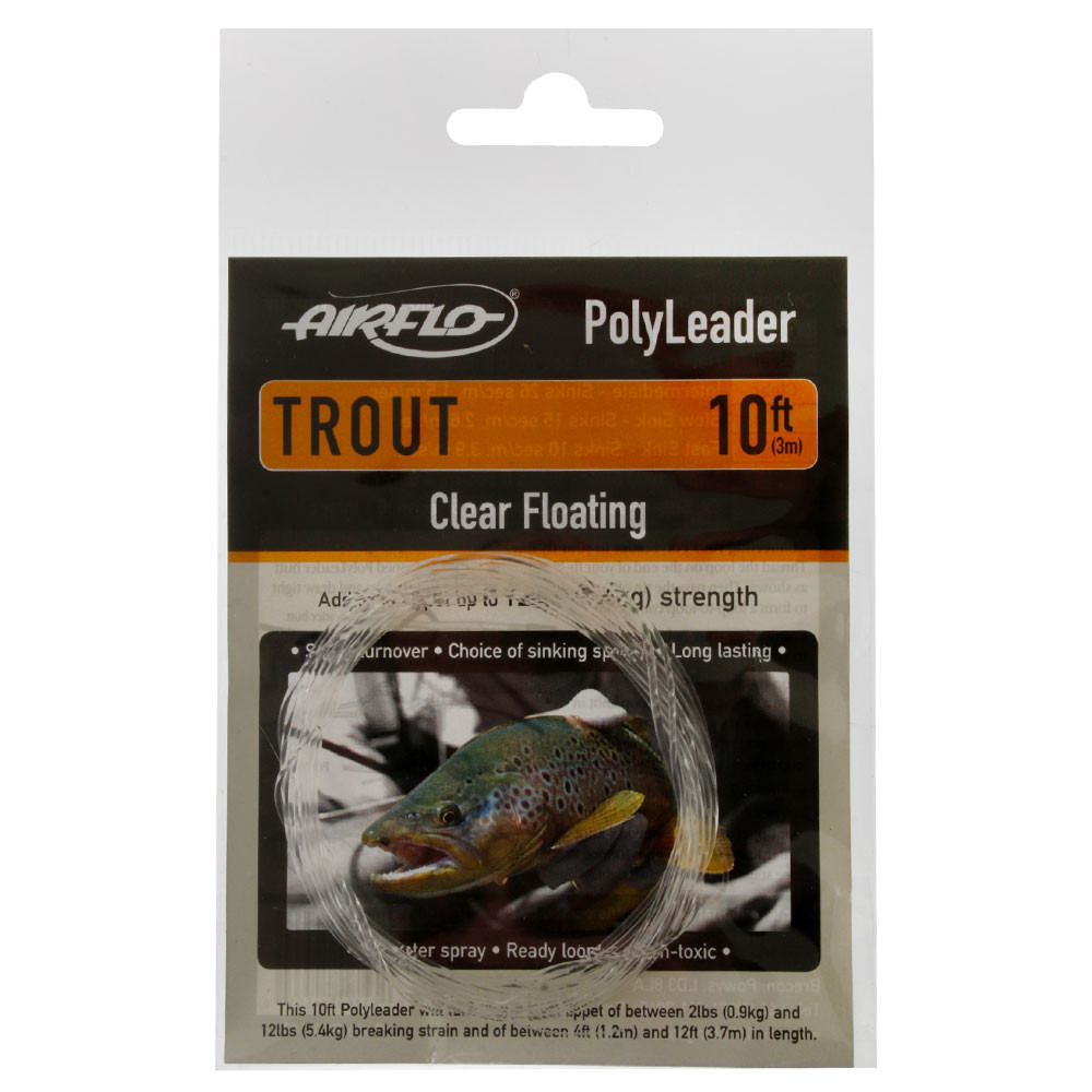 Airflo Trout Polyleader 10ft - Trace, Fluoro & Leader - Braid, Lines ...