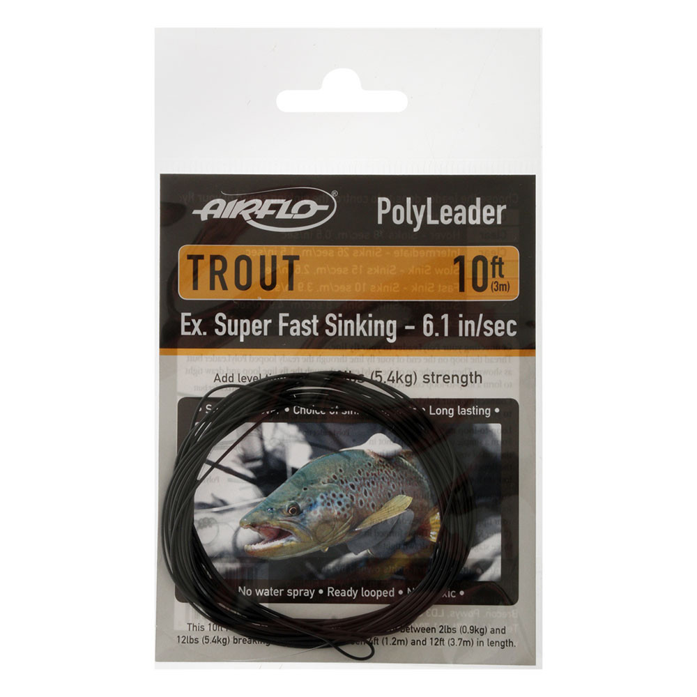 Airflo Trout Polyleader 10ft - Trace, Fluoro & Leader - Braid, Lines ...