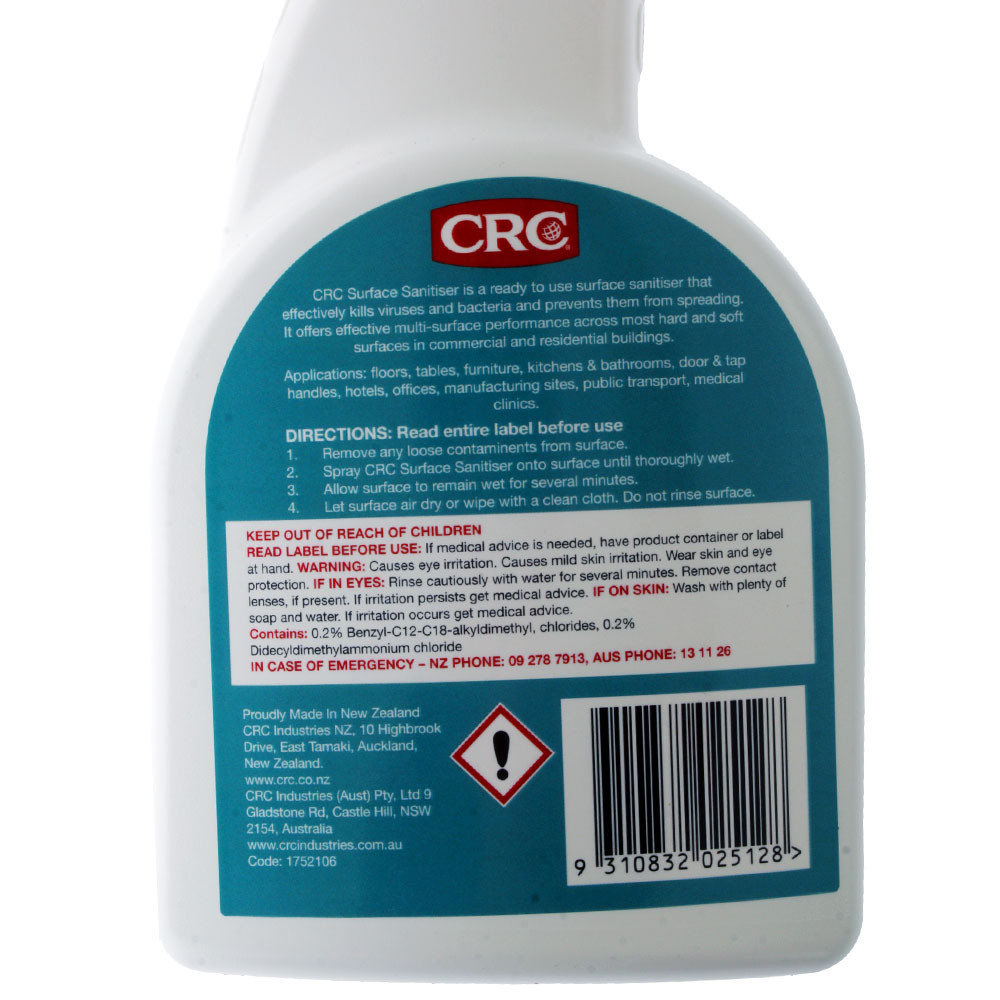 CRC Surface Sanitiser 750ml - Cleaners - Cleaning - Boating