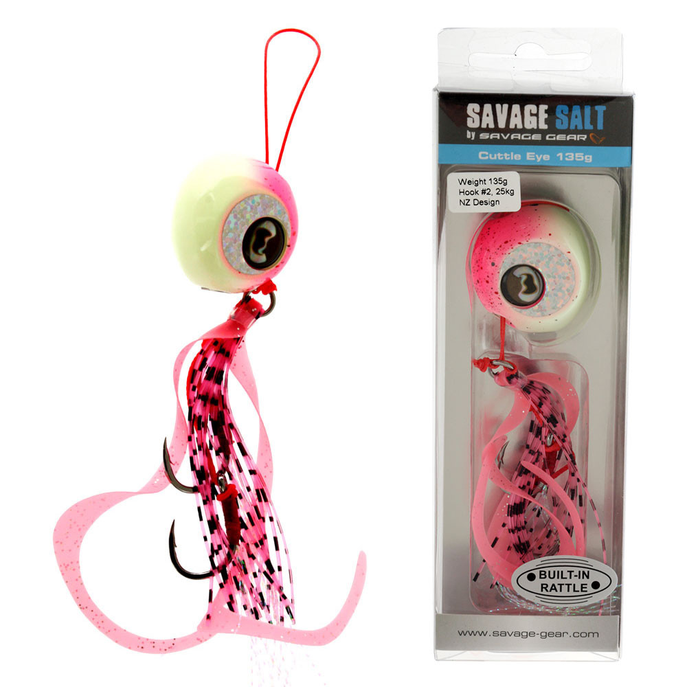 Savage Gear Cuttle Eye 135g Pink Glow Silver - Slow Jigs / Inchiku ...