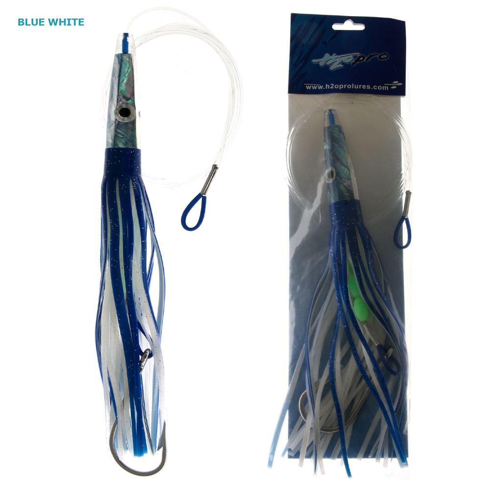 H2O Pro Kamara Wahoo/Tuna Lure Rigged 305mm Blue White - Game / Marlin ...