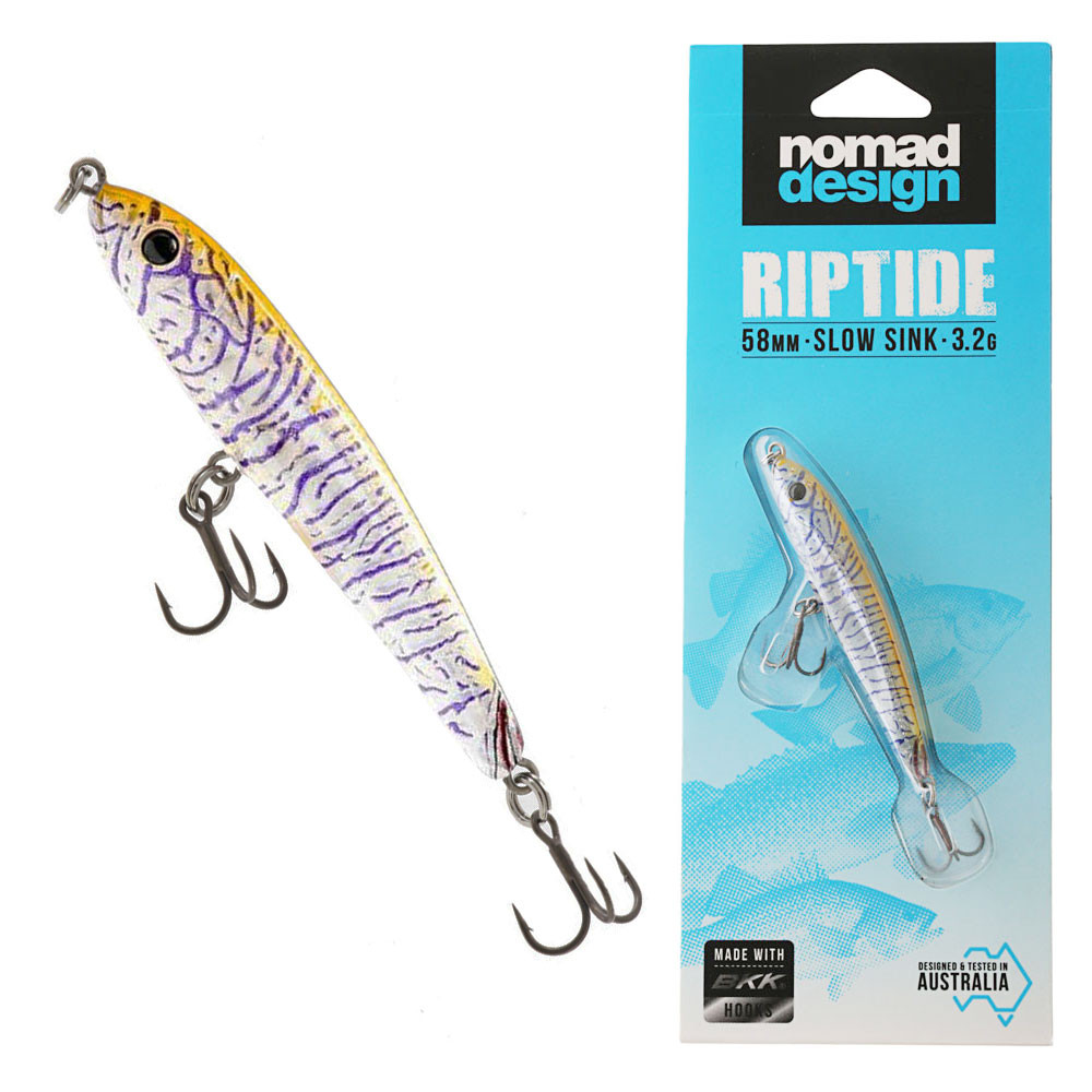 Buy Nomad Design Riptide Slow Sinking Stickbait 58mm 3g Holo Purple ...