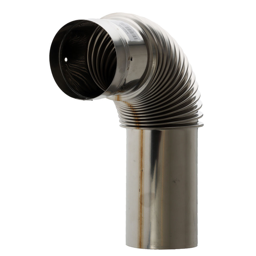 Buy Challenger 100mm 90 Degree Elbow Flue Kit with Extension for 5L/6L ...
