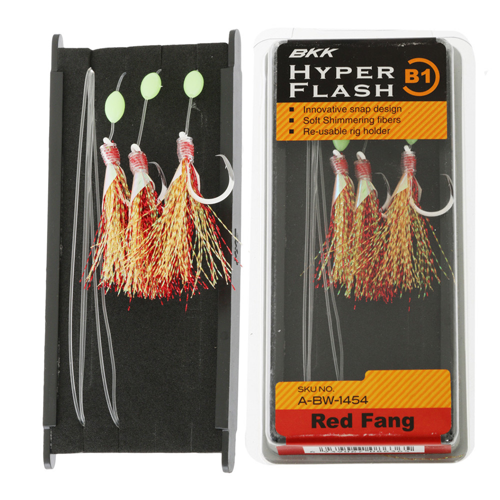 Buy BKK Hyper Flash Flasher Rig B1 Red Fang 1/0 online at Marine-Deals.co.nz
