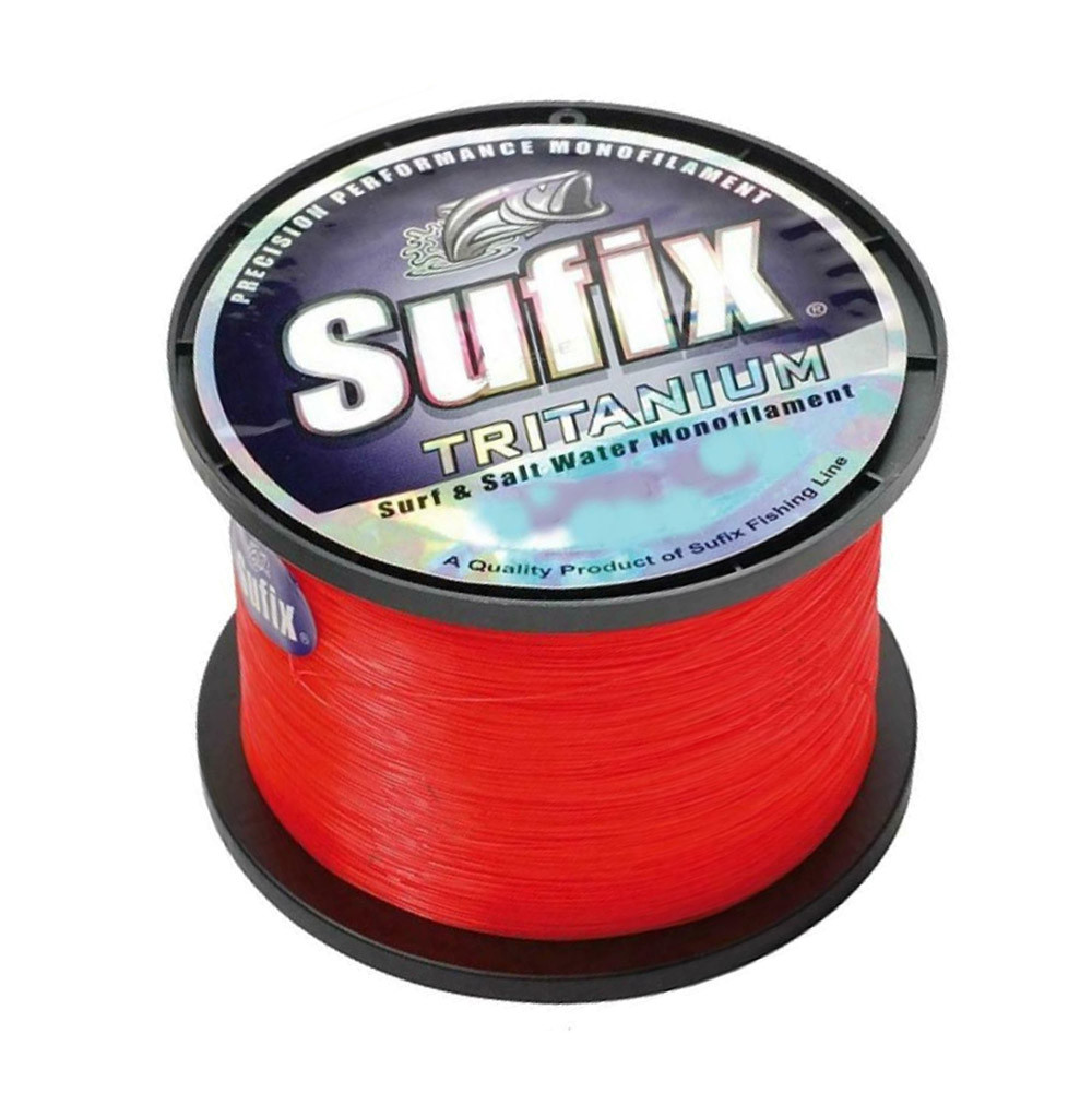 Buy Sufix Tritanium Surf Monofilament Neon Orange 1000m 0.35mm 8.7kg online at Marine-Deals.co.nz