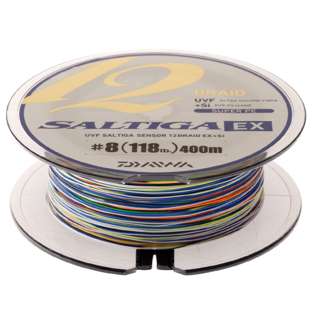 Buy Daiwa Saltiga EX 12 Braid 400m PE8 118lb online at Marine-Deals.co.nz