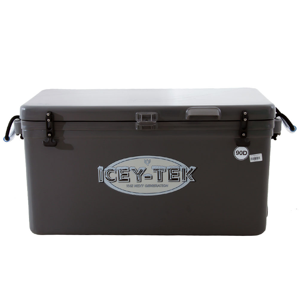 Icey-Tek Two Compartment Chilly Bin with Split Lid 115L Grey - Chilly ...
