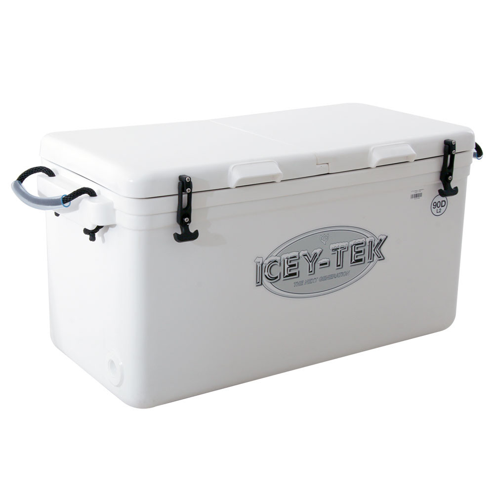 Icey-Tek Two Compartment Chilly Bin with Split Lid 115L - Chilly Bins ...